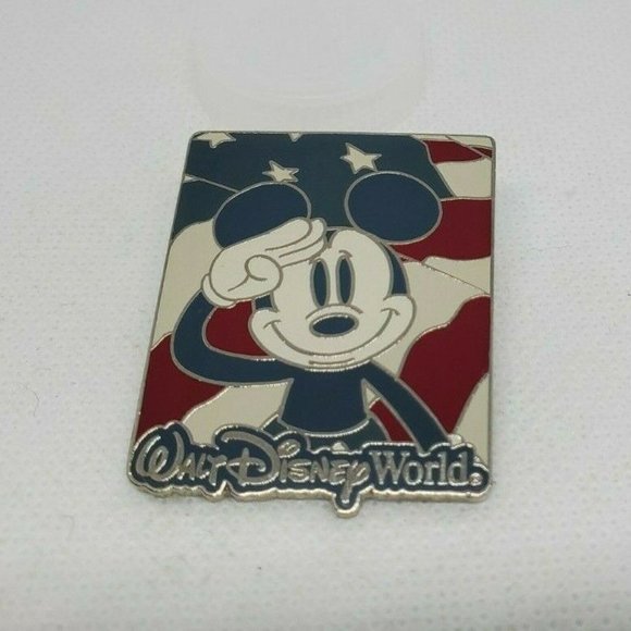 Disney | Other | Mickey Saluting American Flag 203 Pin | Poshmark